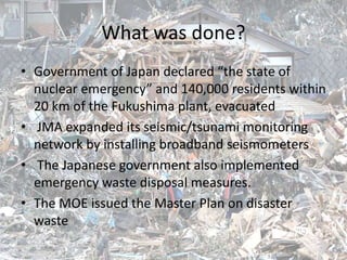 Japan Earthquake, Tsunami and Radiation Event 2011 | PPTX