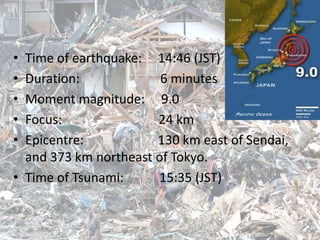 Japan Earthquake, Tsunami and Radiation Event 2011 | PPTX