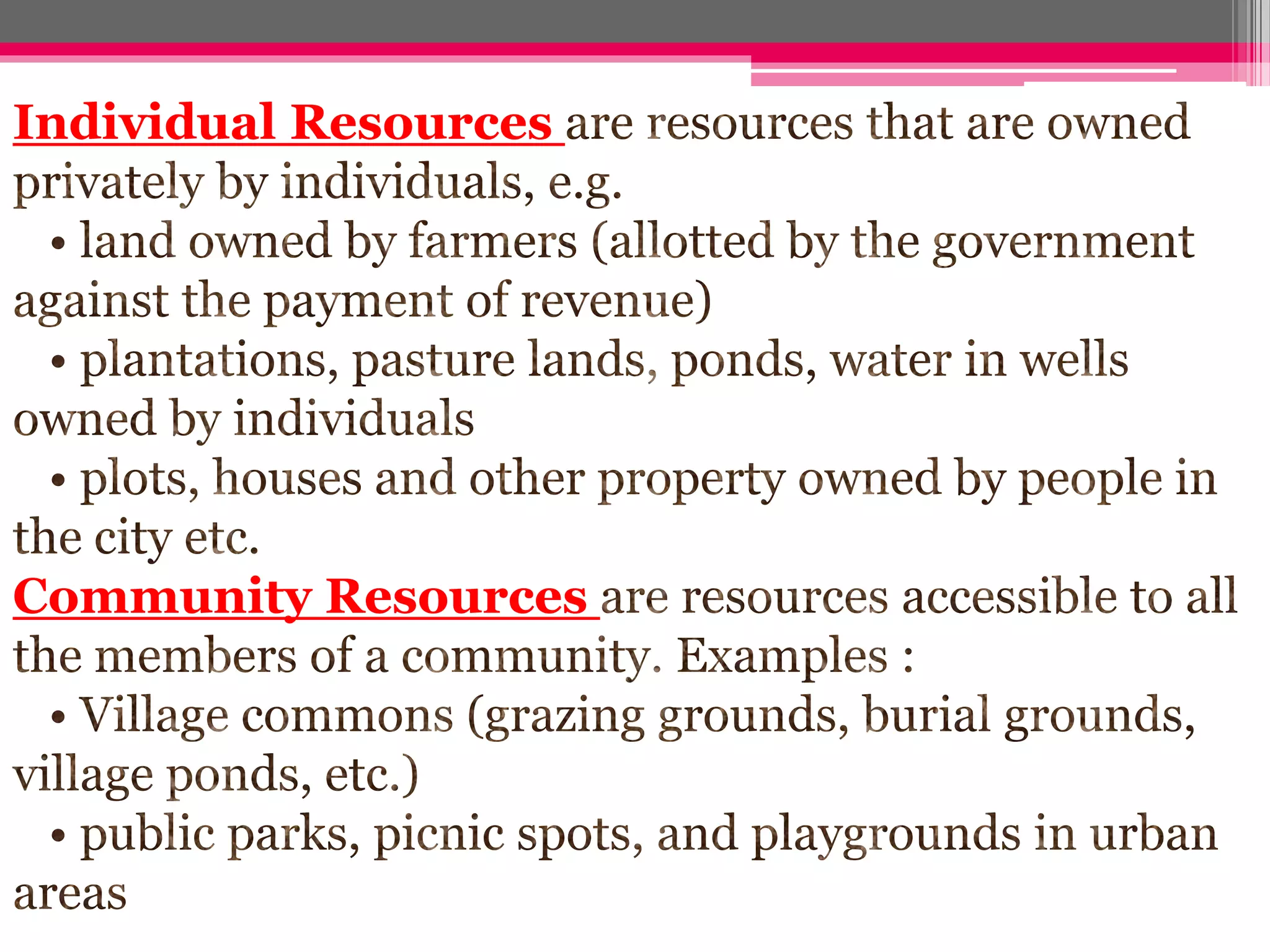 Resources and development class 10 | PPTX