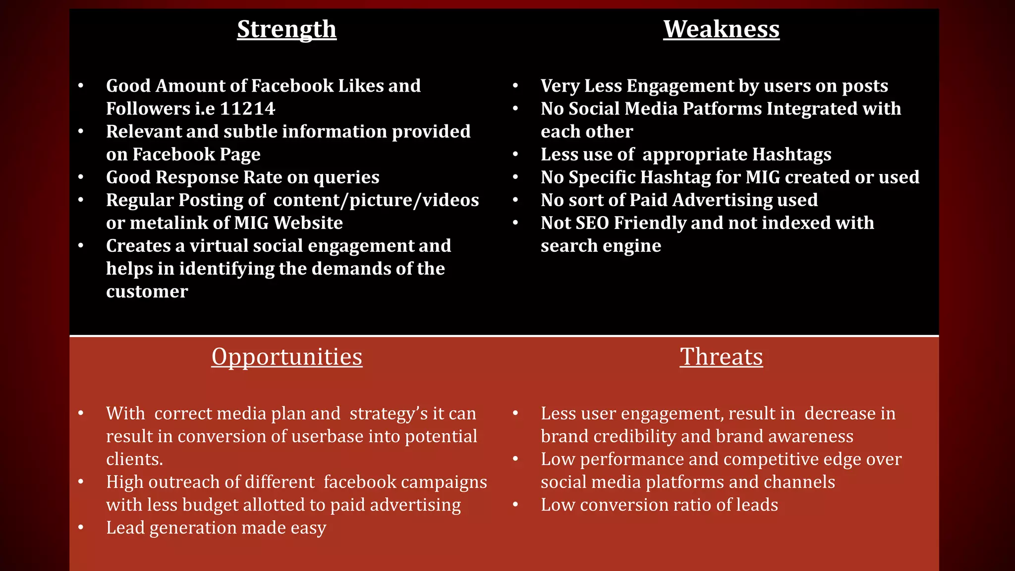 Sample SWOT Analysis | PPTX | Social Networking | Internet