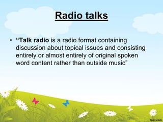 radio TV talk show slideshare | PPTX