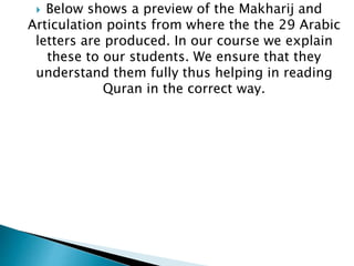 Presentation1 on Makharij | PPTX