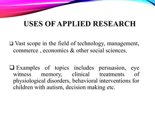 Educational Research Quantitative Methods (basic and applied) | PPT