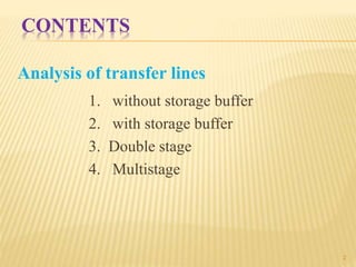 Analysis of automated flow lines | PPTX