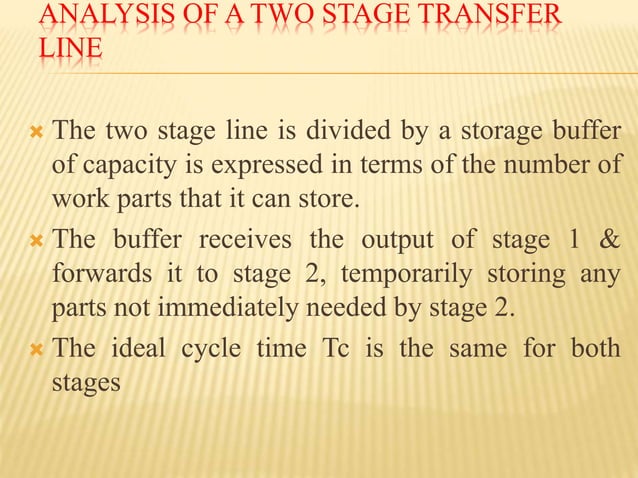 Analysis of automated flow lines | PPTX