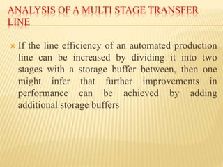 Analysis of automated flow lines | PPTX