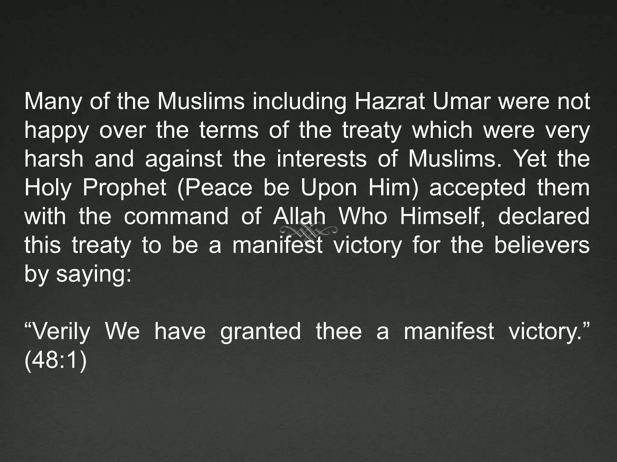 The Treaty of Hudaibiyah | PPTX