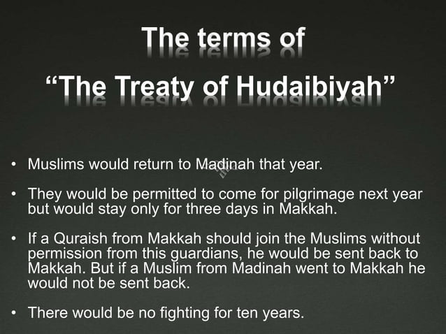 The Treaty of Hudaibiyah | PPTX | Islam | Religion & Spirituality
