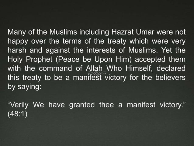 The Treaty of Hudaibiyah | PPTX | Islam | Religion & Spirituality