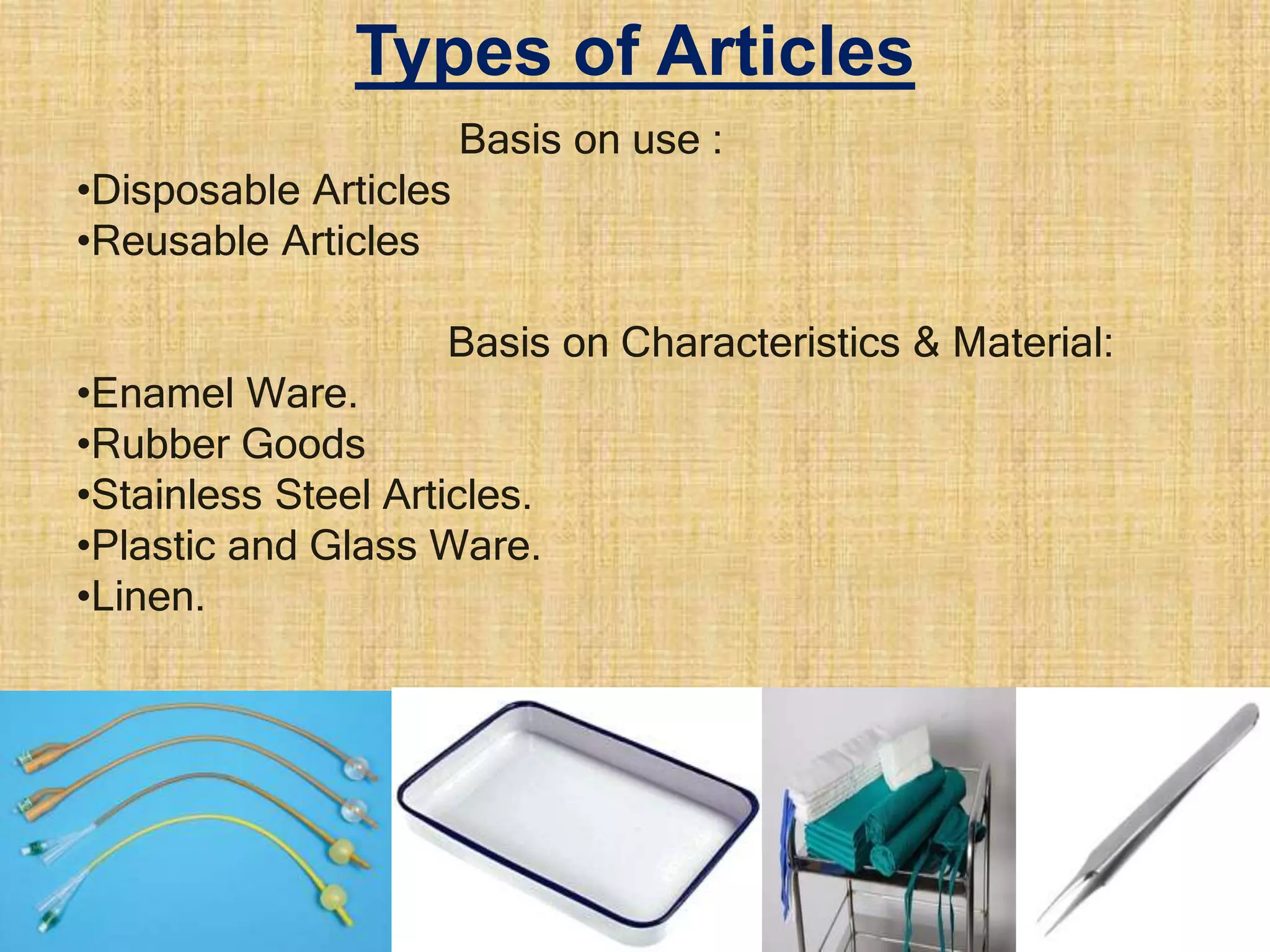 Types of Articles and Care of Articles | PPTX