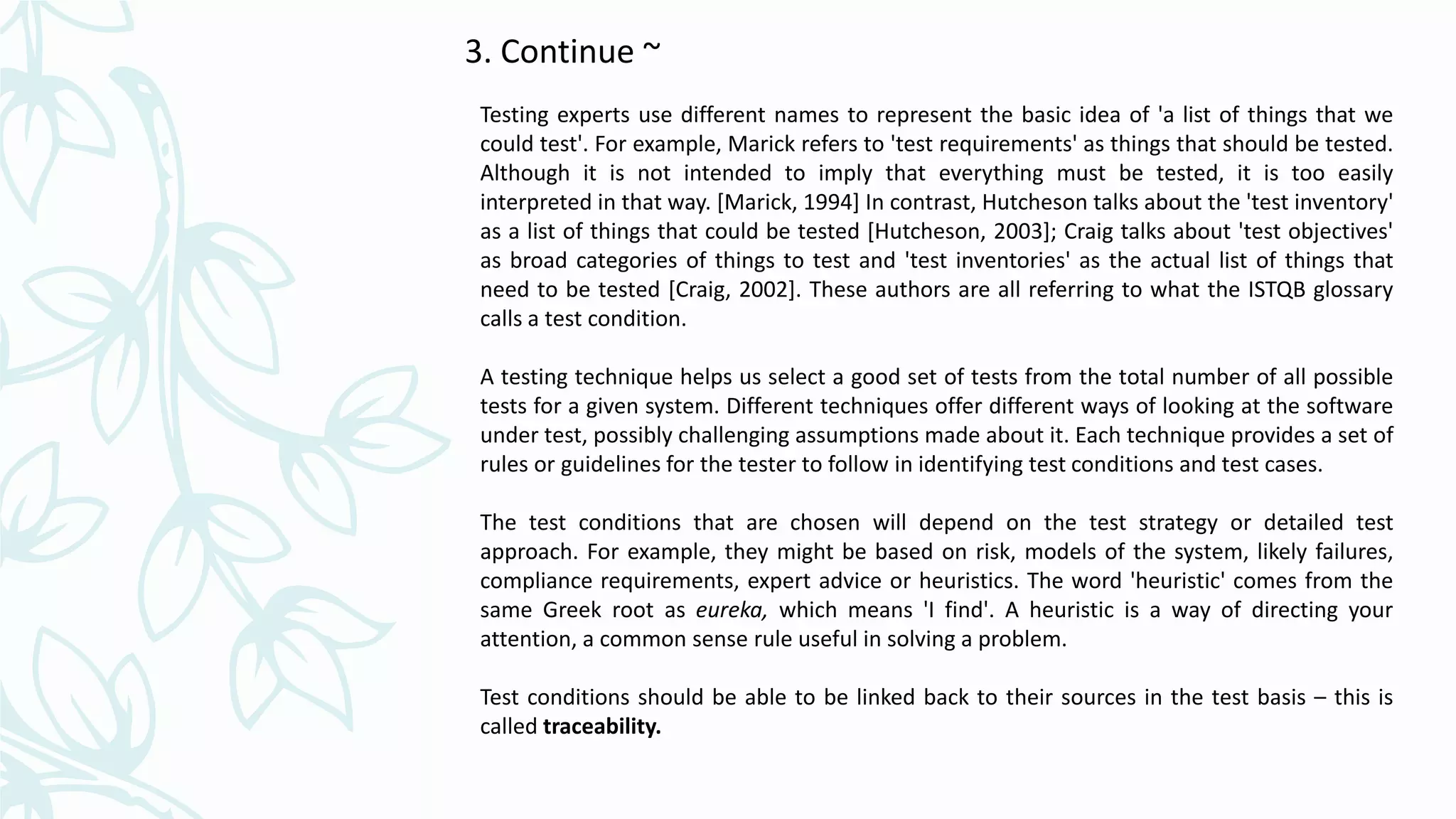 IDENTIFYING TEST CONDITIONS AND DESIGNING TEST CASES | PPTX