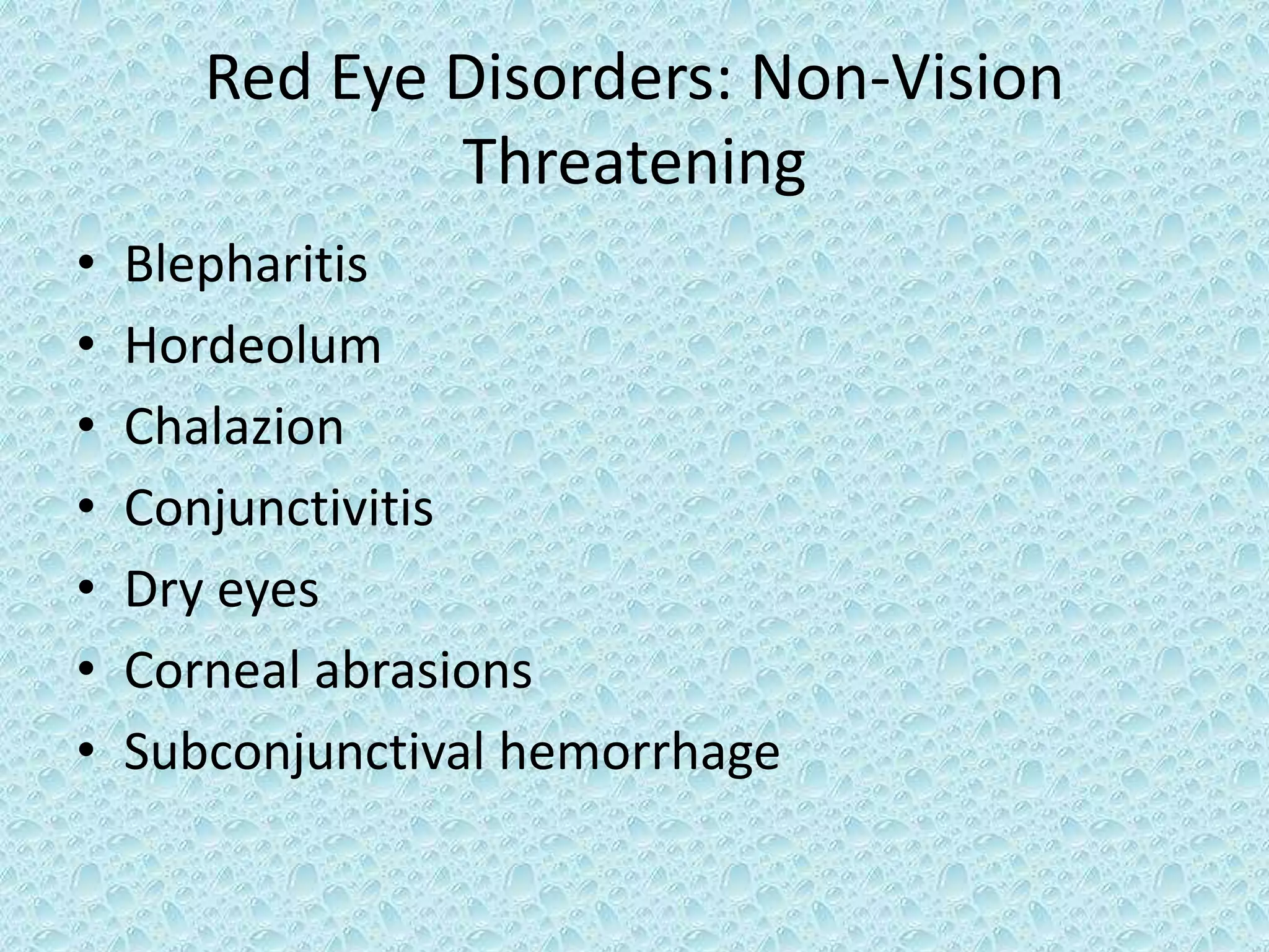 CAUSES AND MANAGEMENT OF RED EYES | PPTX