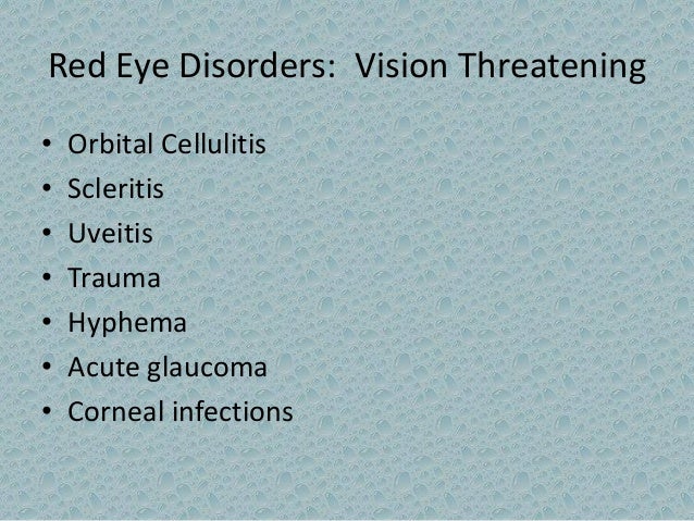 CAUSES AND MANAGEMENT OF RED EYES