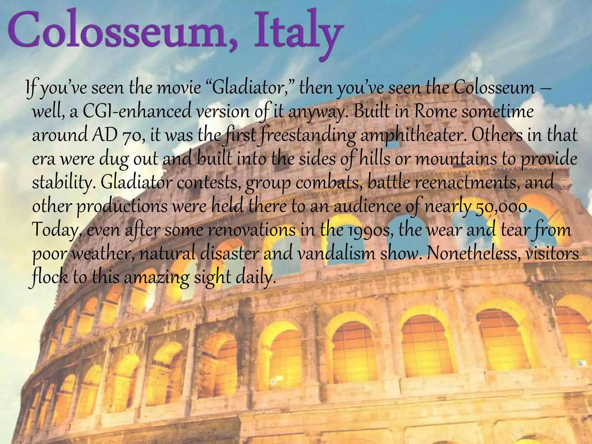 seven wonders of the world | PPTX