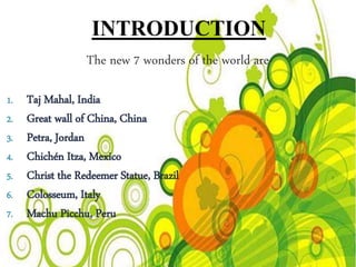 seven wonders of the world | PPTX