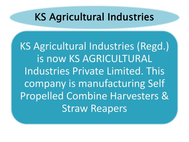 KS AGRICULTURE INDUSTRIES | PPT