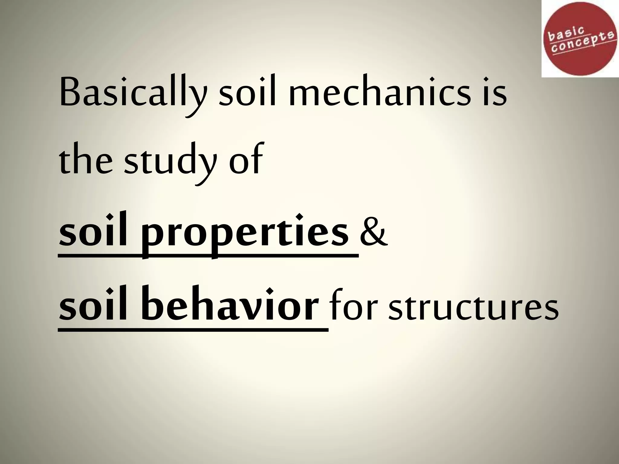 basic concepts of soil mechanics 01 | PPTX