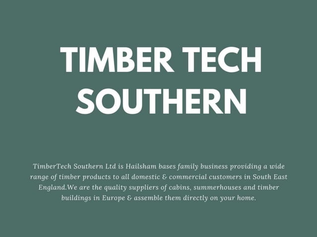 Timber cabins kent | PPTX