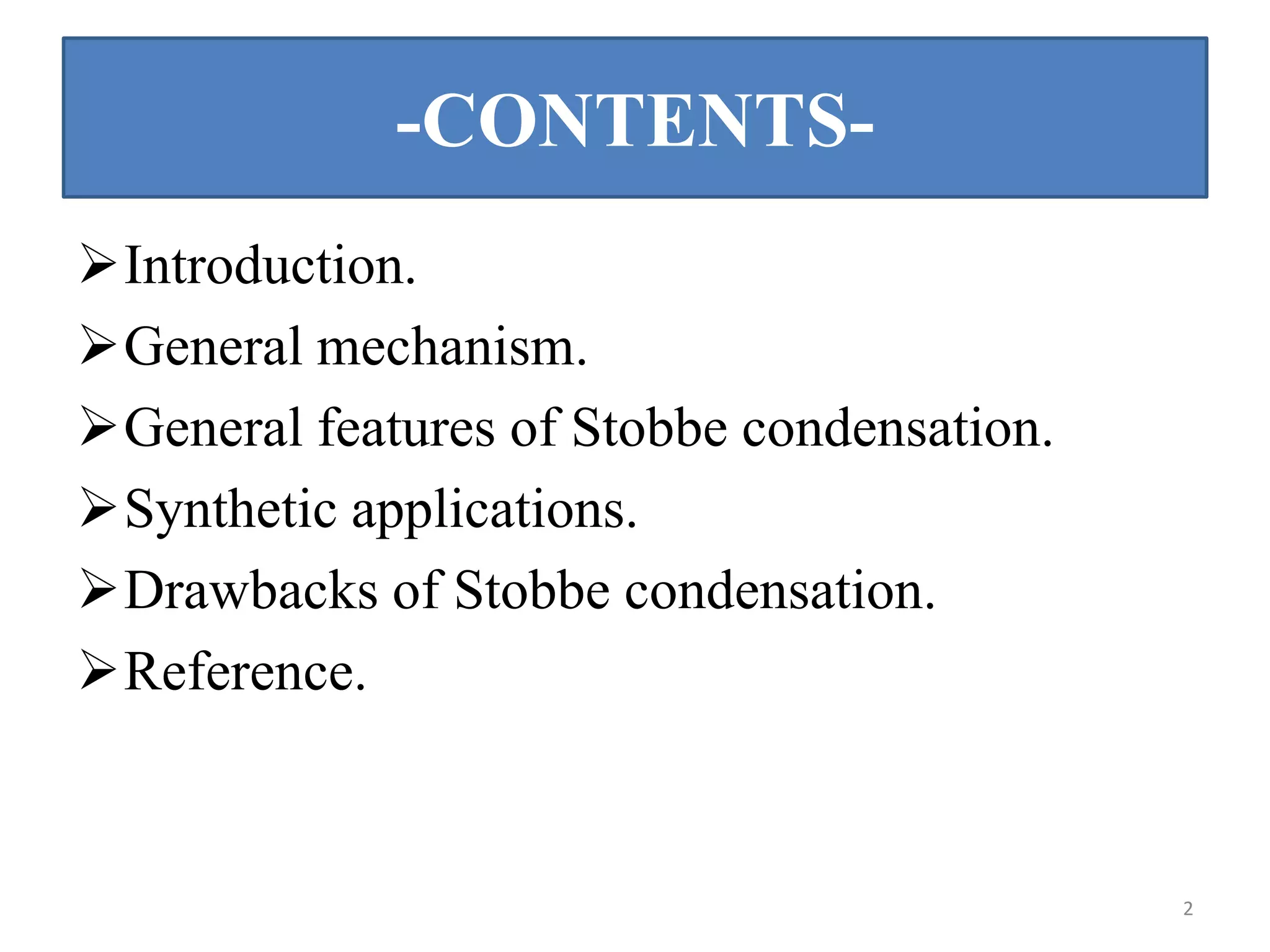 Stobbe condensation | PPTX