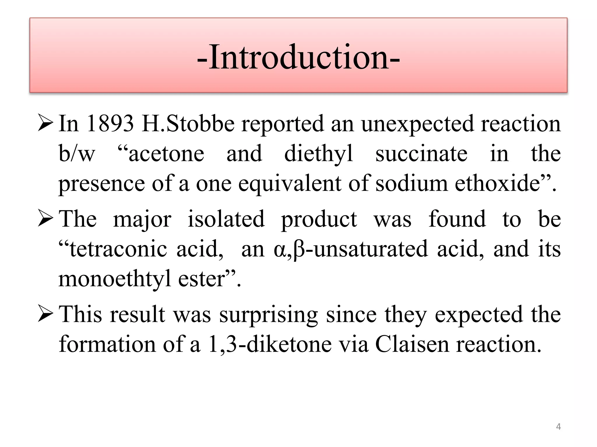 Stobbe condensation | PPTX