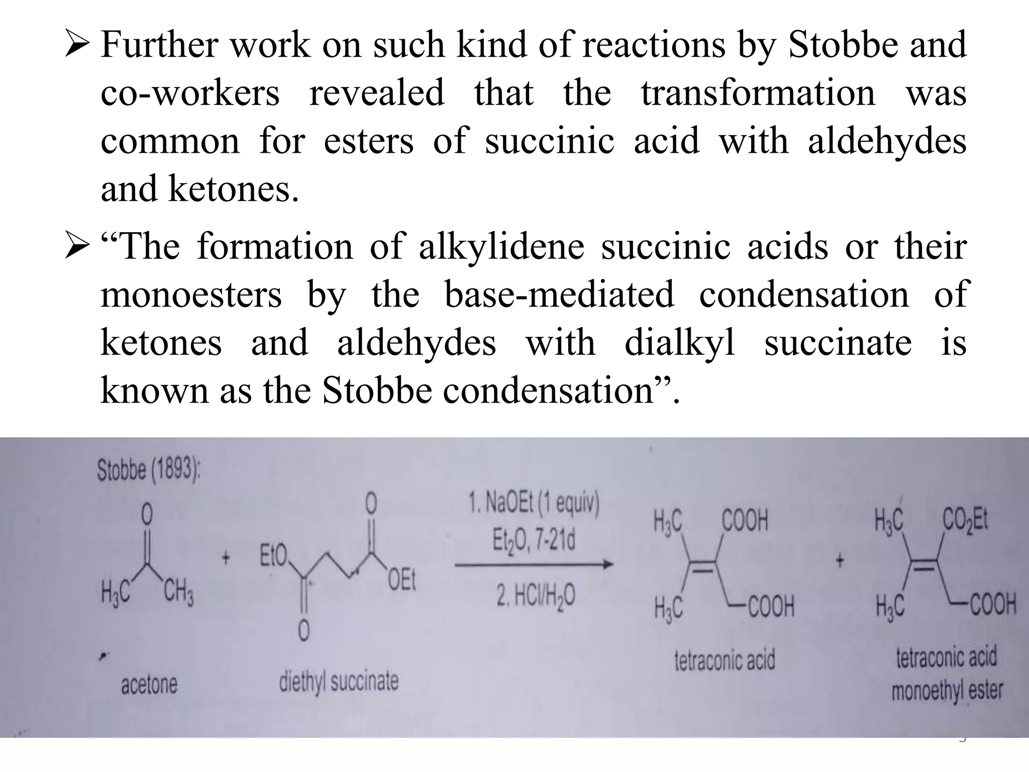 Stobbe condensation | PPTX