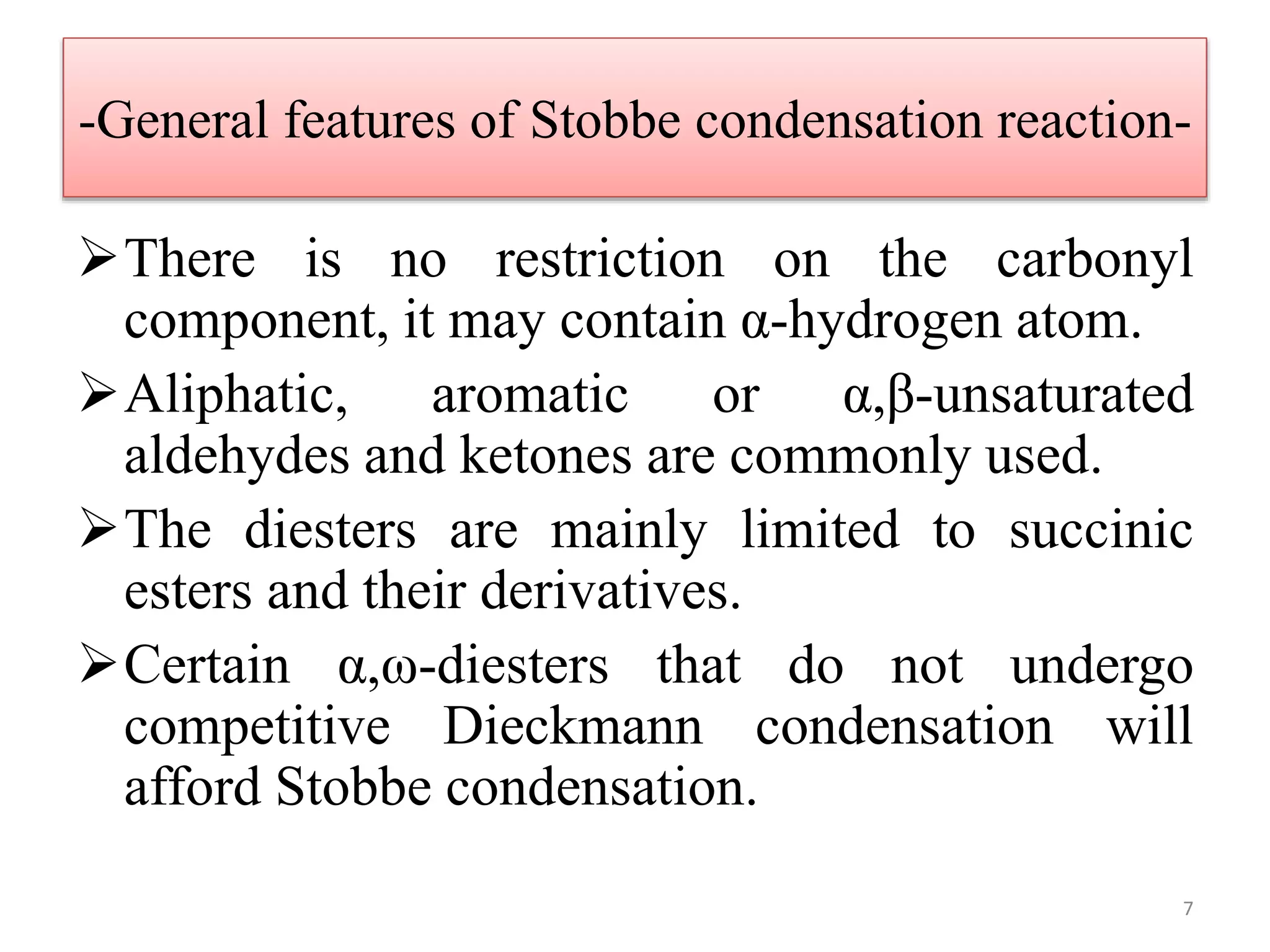 Stobbe condensation | PPTX