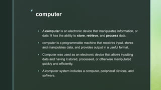 what is computer | PPTX