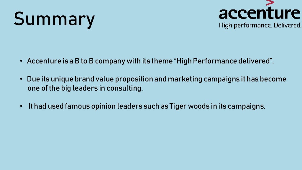 Case study of Accenture