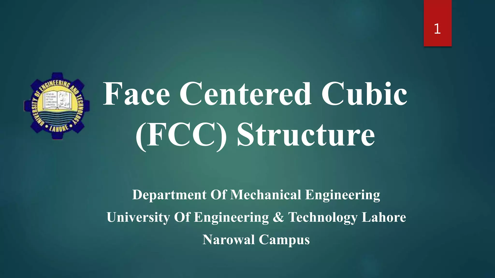 FCC structure | PPTX