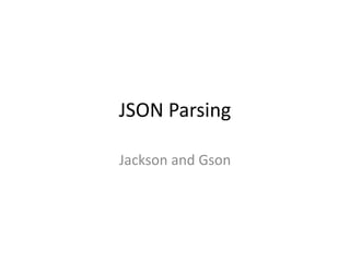 JSON Parsing | PPTX