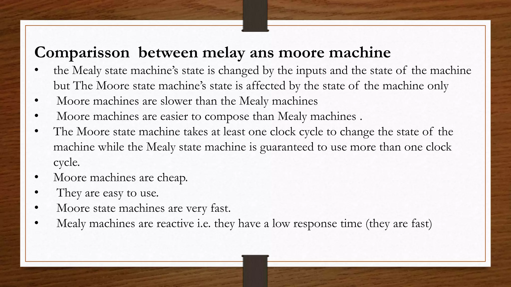Applications of Mealy & Moore Machine | PPTX