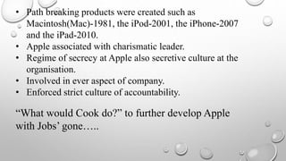 Steve Jobs- Strategic Leadership | PPTX | Business | Business and Finance