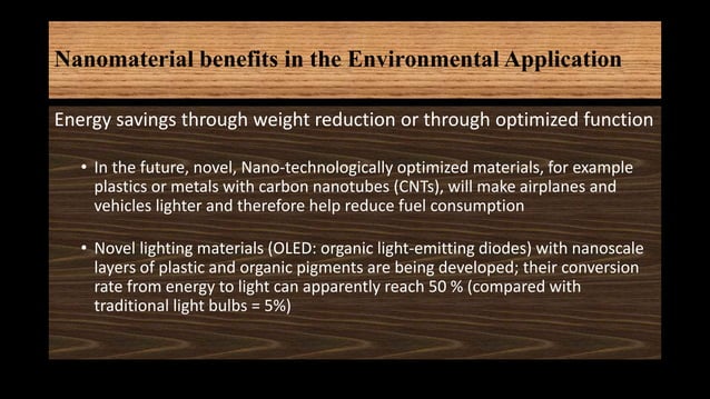 Nano-material and its benefits in the Environmental Application | PPTX ...