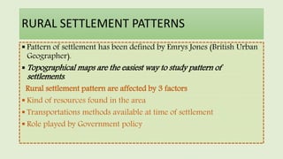 RURAL SETTLEMENT | PPTX