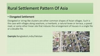 Linear Settlement Pattern Examples
