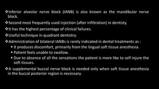 INFERIOR ALVEOLAR NERVE BLOCK | PPTX