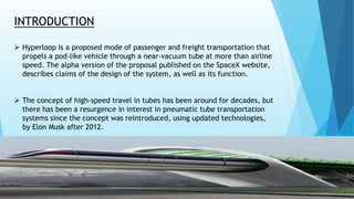 Hyperloop: A Fifth mode of Transportation | PPTX