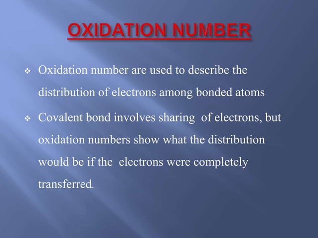 OXIDATION NUMBER PPT | PPTX