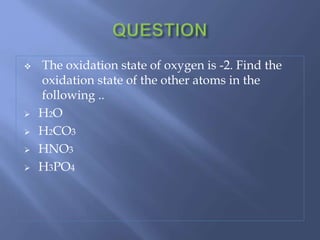 OXIDATION NUMBER PPT | PPTX