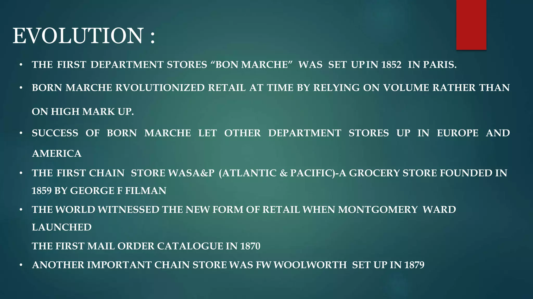 Evolution of retail formats | PPTX