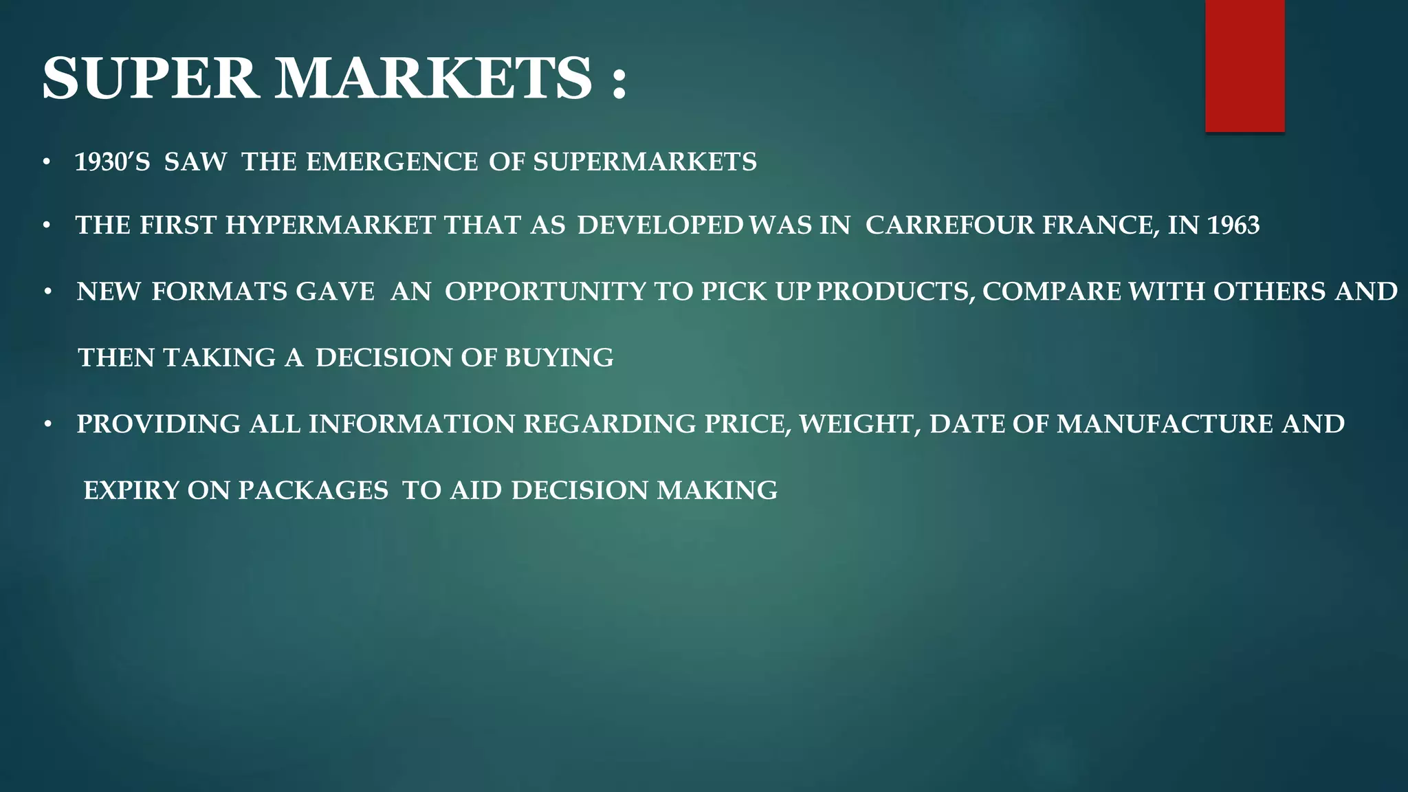 Evolution of retail formats | PPTX
