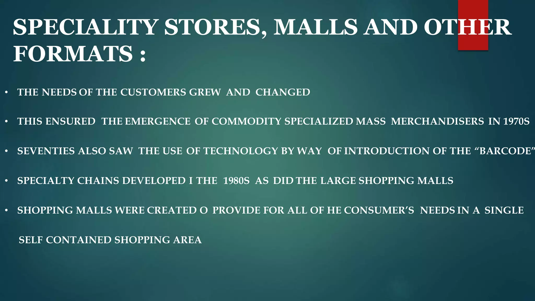 Evolution of retail formats | PPTX