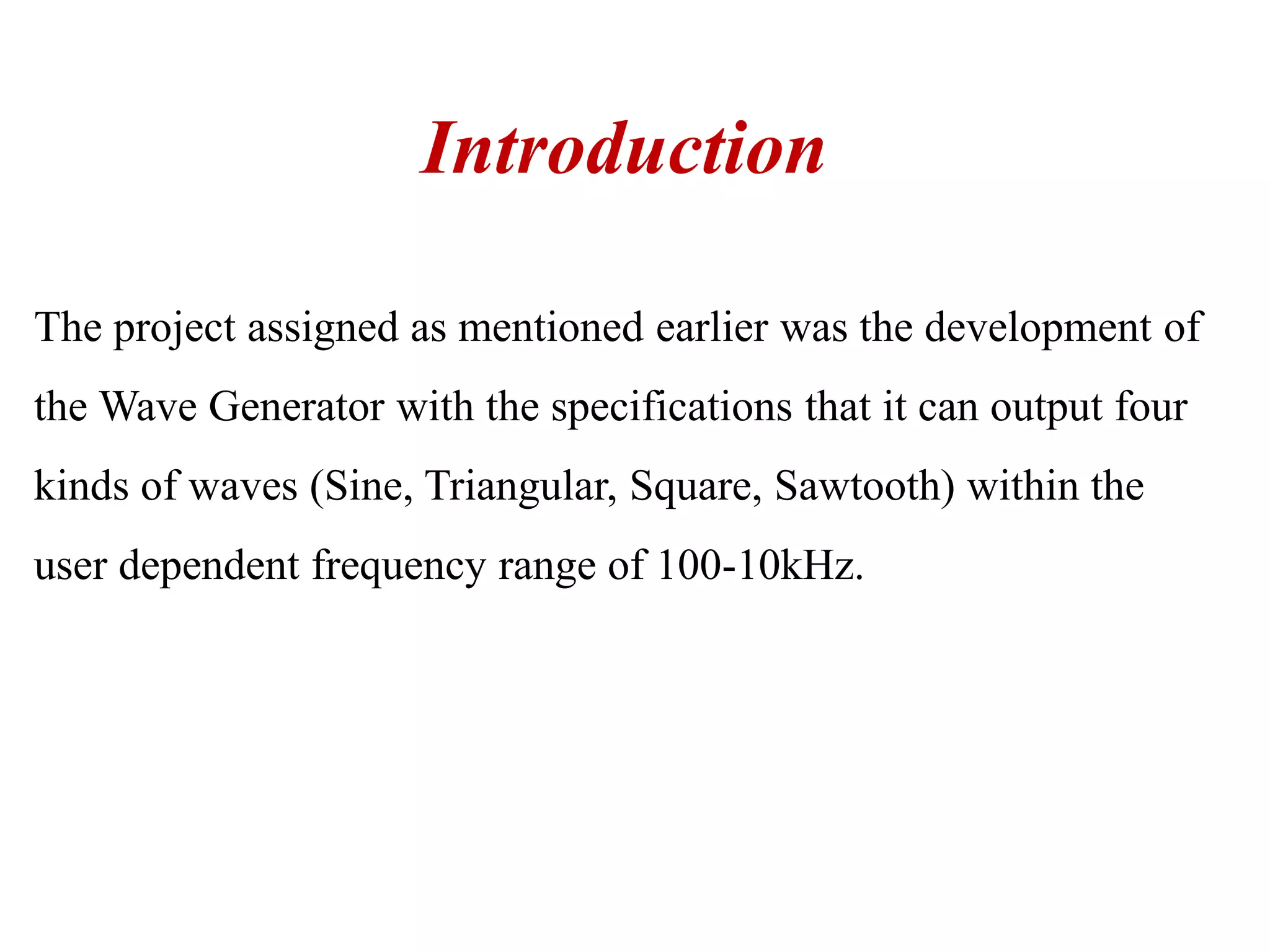 Wave Generator using Atmega16 | PPT
