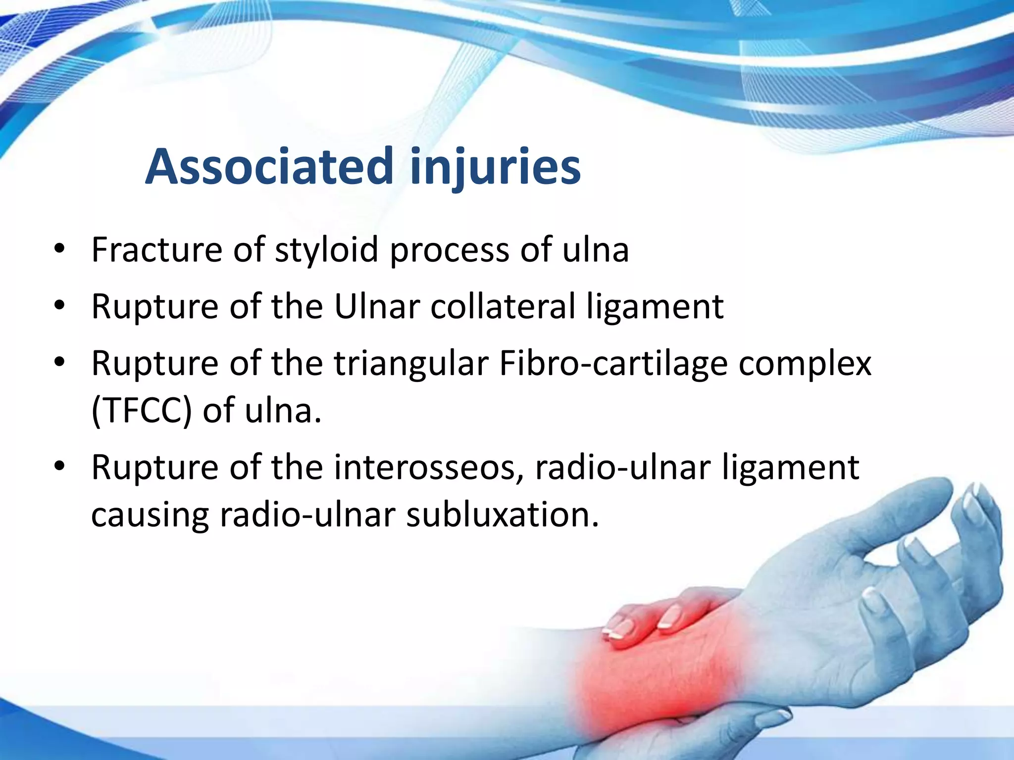 Distal End Radius Fractures - Colles, Smiths & Bartons | PPTX
