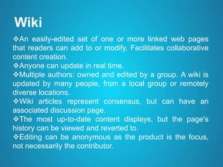 WIKI, BLOG, FORUM | PPTX