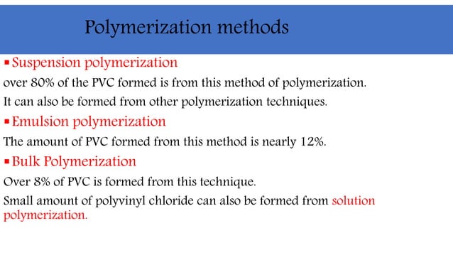 Poly Vinyl Chloride (PVC) | PPTX | Chemistry | Science
