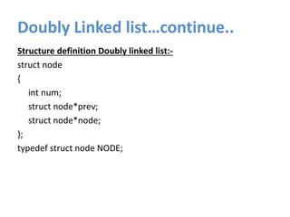 Linked list using Dynamic Memory Allocation | PPTX