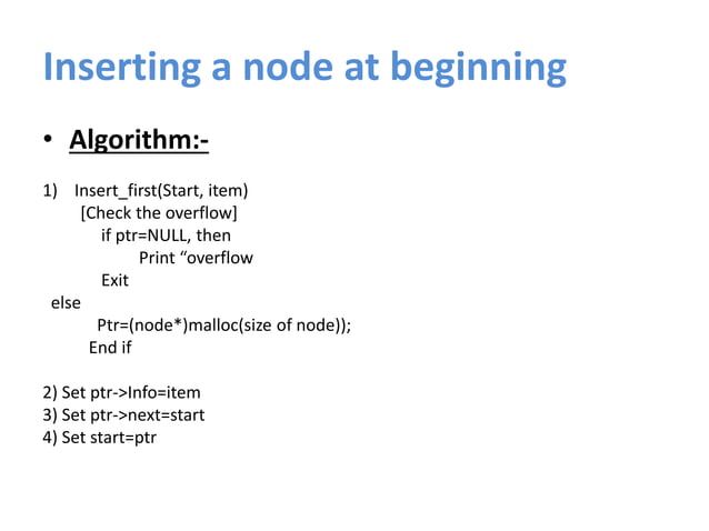 Linked List Using Dynamic Memory Allocation Ppt Free Download