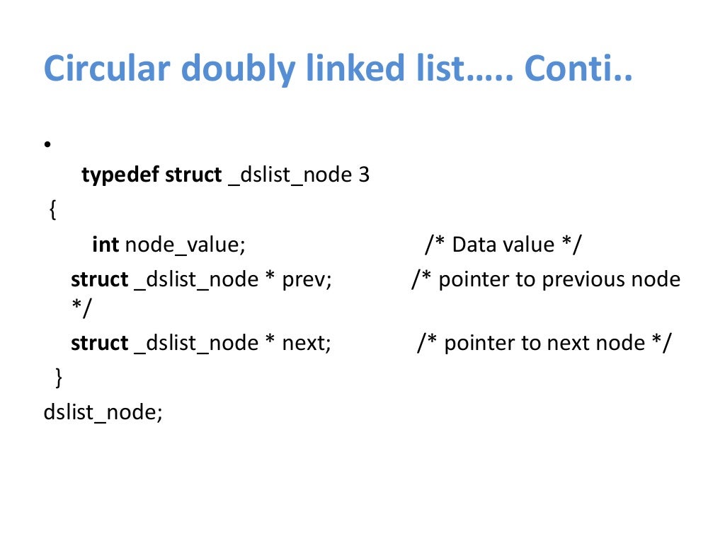 Linked list using Dynamic Memory Allocation