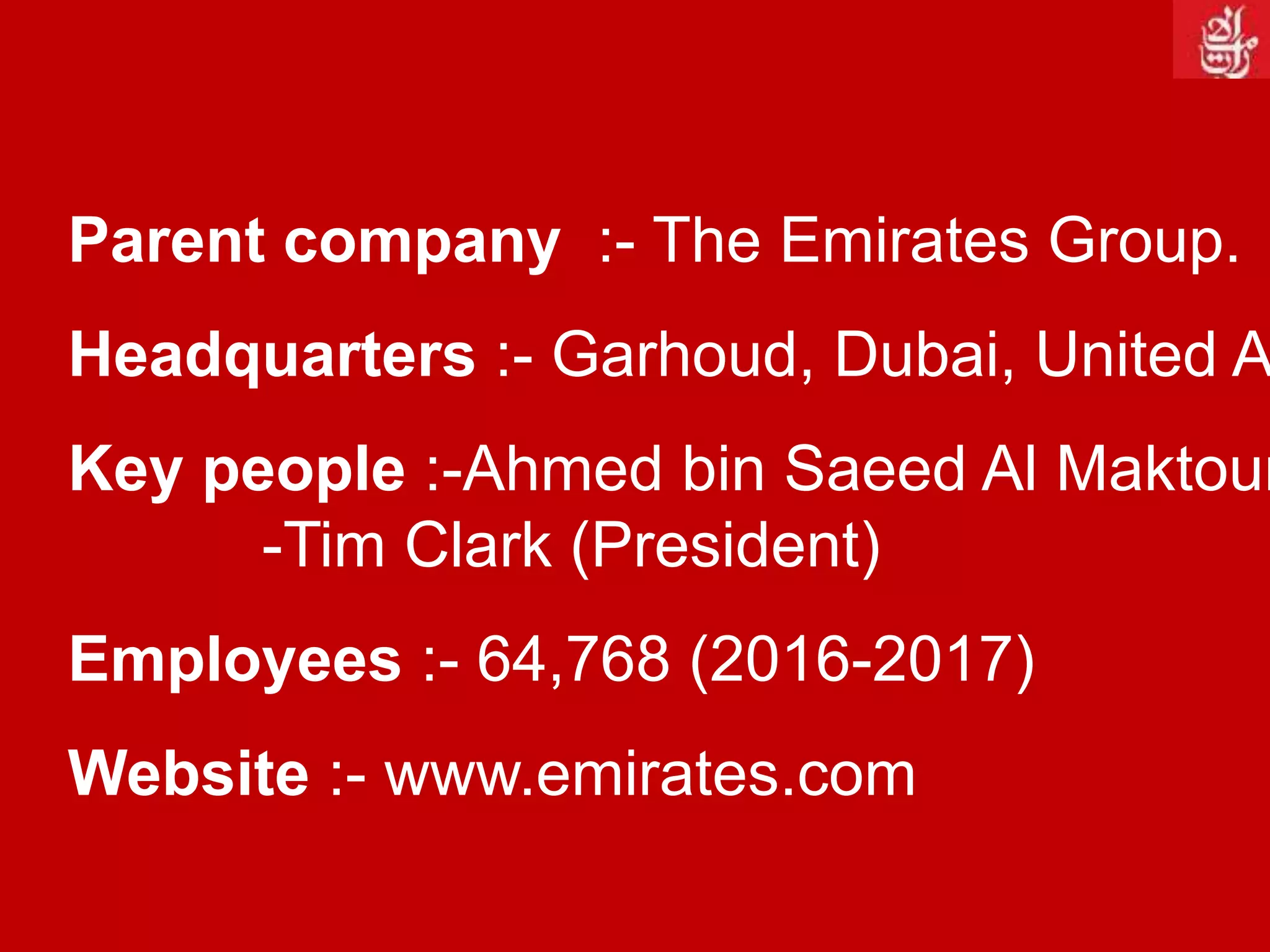 Emirates - airline - flight | PPTX